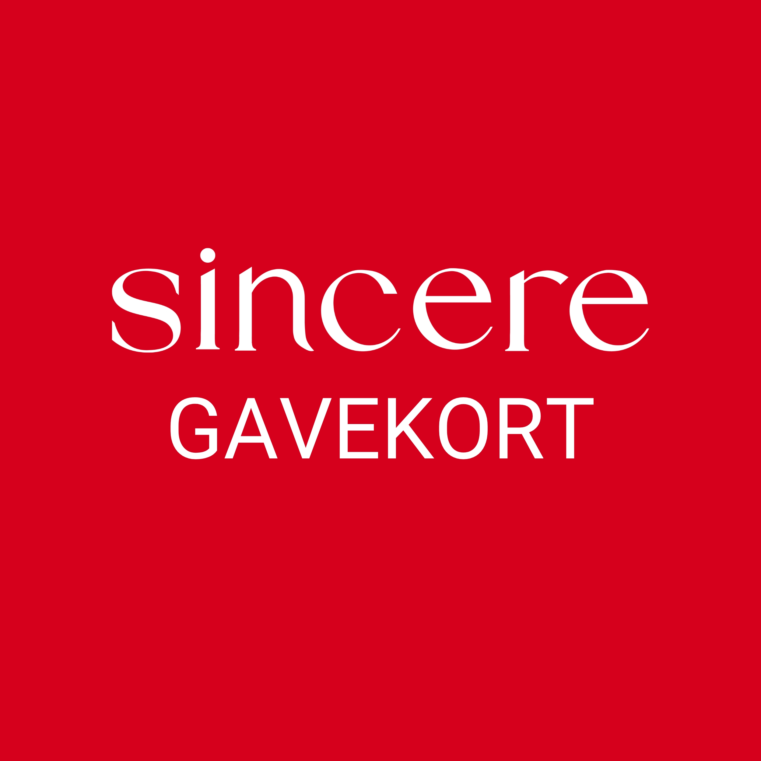 Gavekort – Sincere